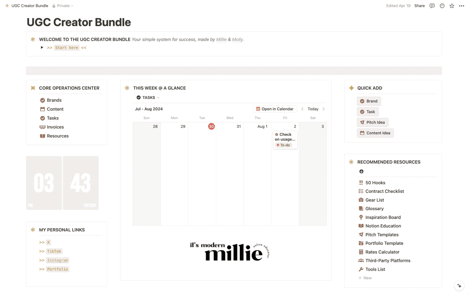 How to Organize Your UGC Business - It's Modern Millie
