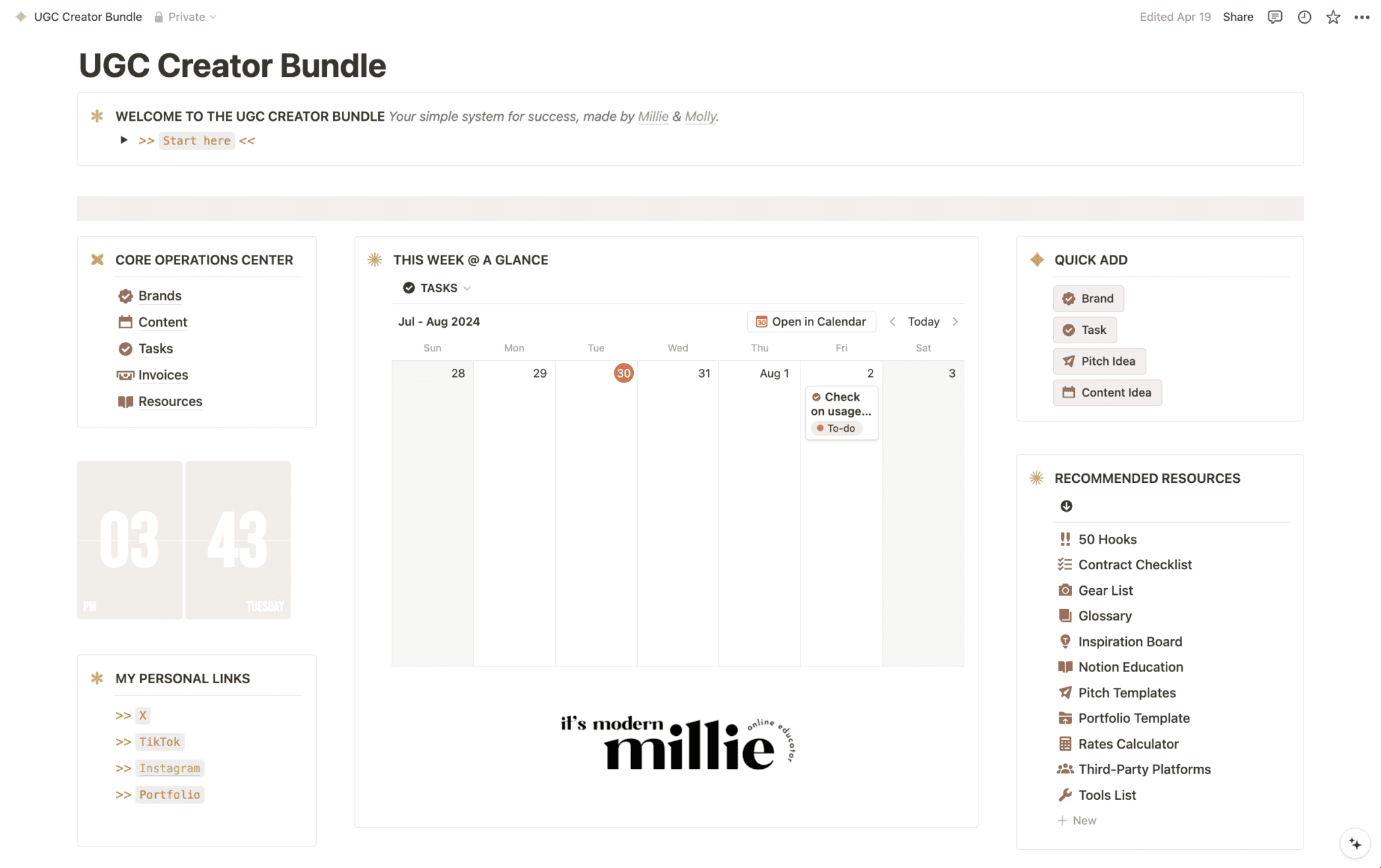 How to Organize Your UGC Business - It's Modern Millie
